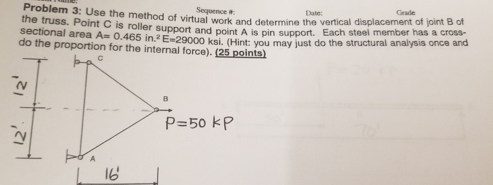 Solved Problem 3: Use the method of virtual work and deter | Chegg.com