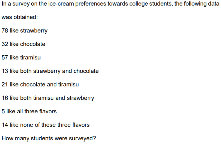 Solved In a survey on the ice-cream preferences towards | Chegg.com