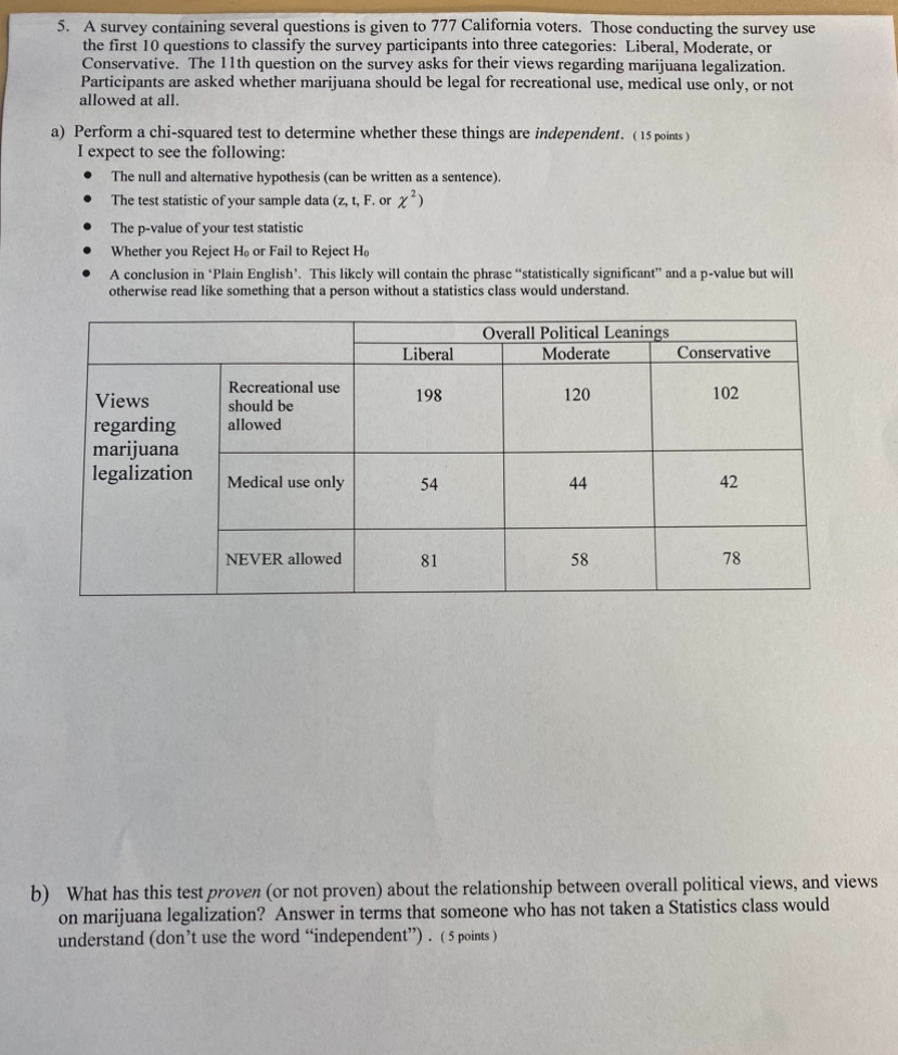Solved the first 10 questions to classify the survey | Chegg.com