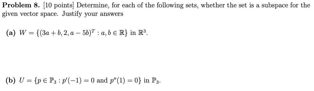 Solved Problem 8. (10 points] Determine, for each of the | Chegg.com