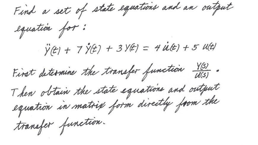 Solved Find a set of state equations and an output equation | Chegg.com
