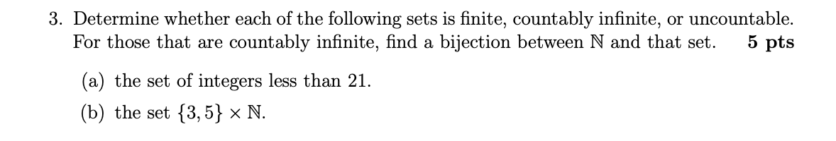 Solved 3. Determine whether each of the following sets is | Chegg.com