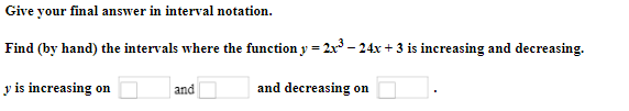 Solved Give your final answer in interval notation. Find (by | Chegg.com