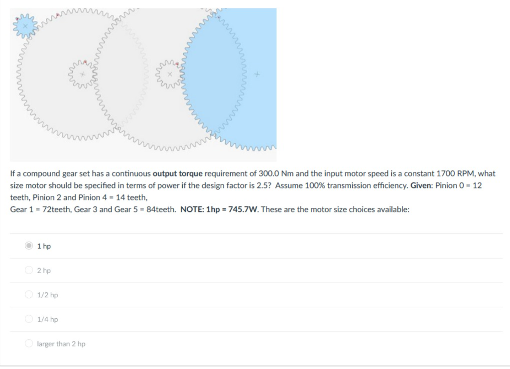 Solved If a compound gear set has a continuous output torque | Chegg.com