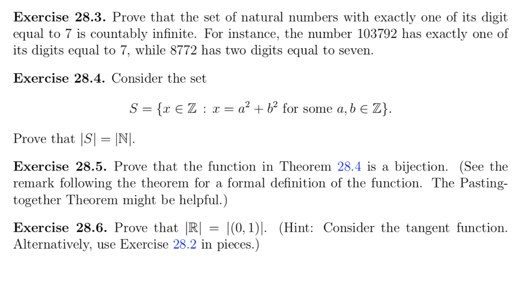 Solved Exercise 28.3. Prove that the set of natural numbers | Chegg.com