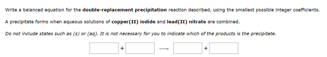 Solved Write a balanced equation for the double-replacement | Chegg.com