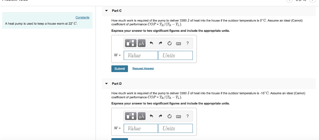 Solved Part C Constants How much work is required of the | Chegg.com