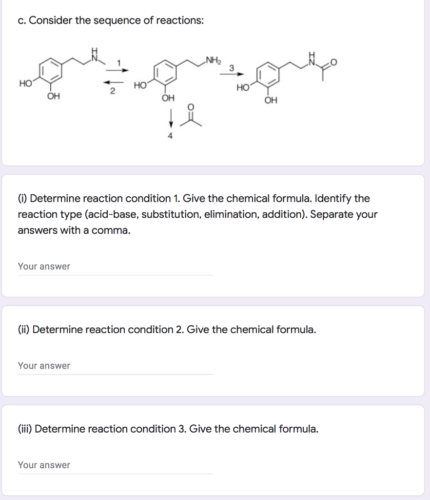 Solved c. Consider the sequence of reactions: NH2 3 HO HO HO | Chegg.com
