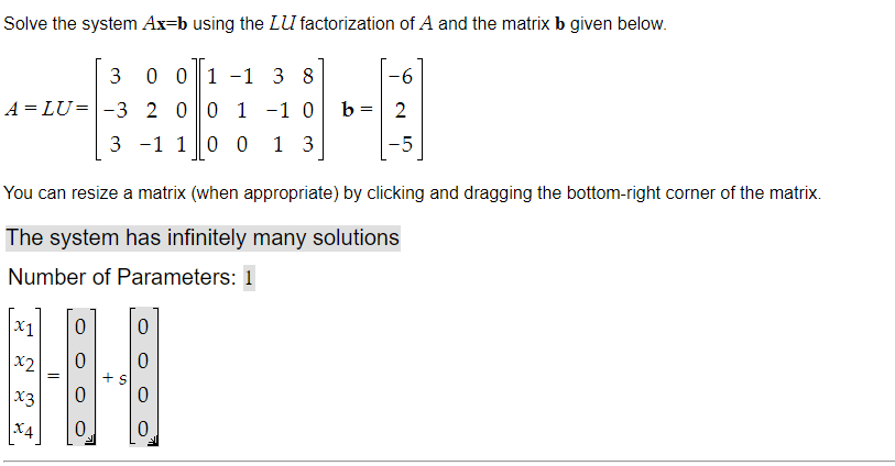 Solved Solve the system Ax=b using the LU factorization of A | Chegg.com