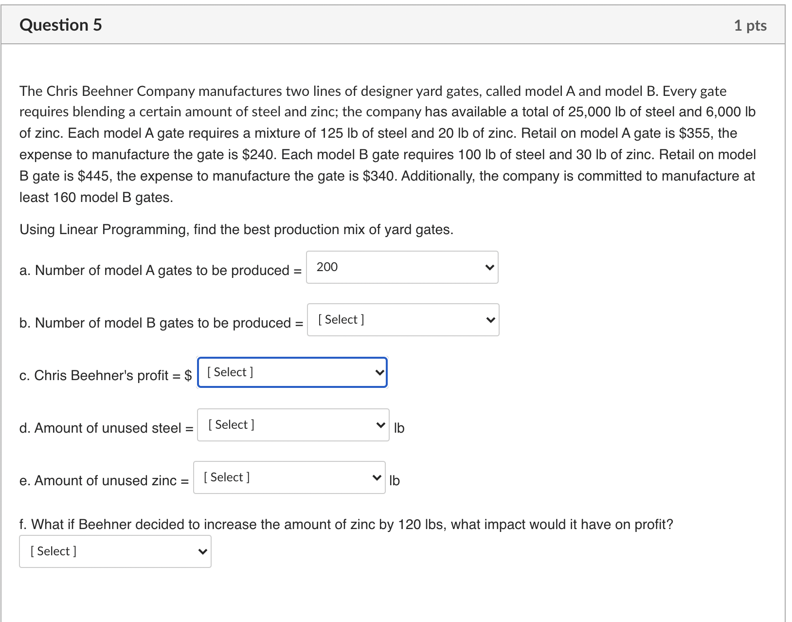 Solved The Chris Beehner Company manufactures two lines of | Chegg.com