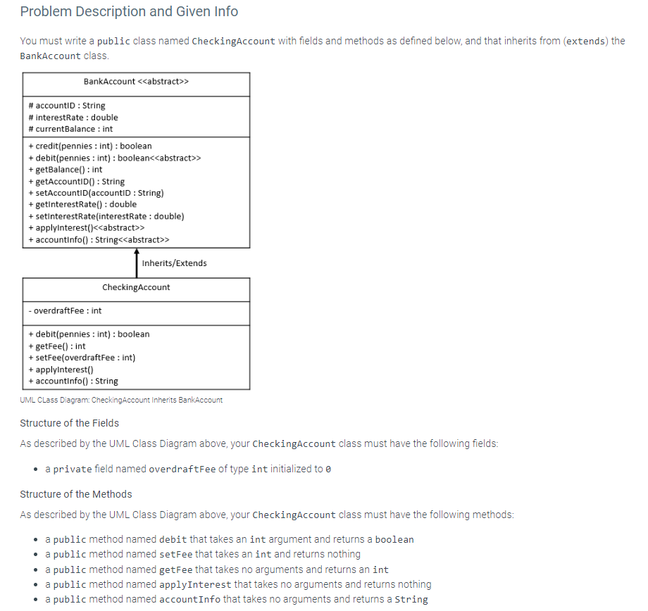Solved Problem Description and Given Info You must write a | Chegg.com