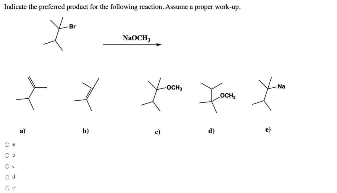 Solved Select the correct product for the following | Chegg.com