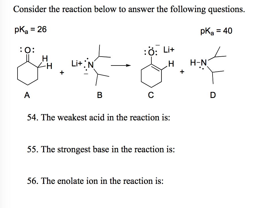 Solved Consider the reaction below to answer the following | Chegg.com