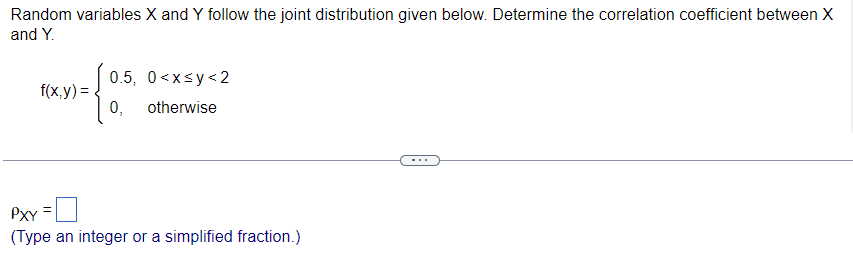 Solved Random variables x ﻿and Y ﻿follow the joint | Chegg.com
