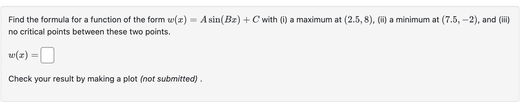 Solved Find the formula for a function of the form | Chegg.com