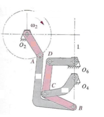 Solved A crank-rocker mechanism is shown below (link O2A is | Chegg.com