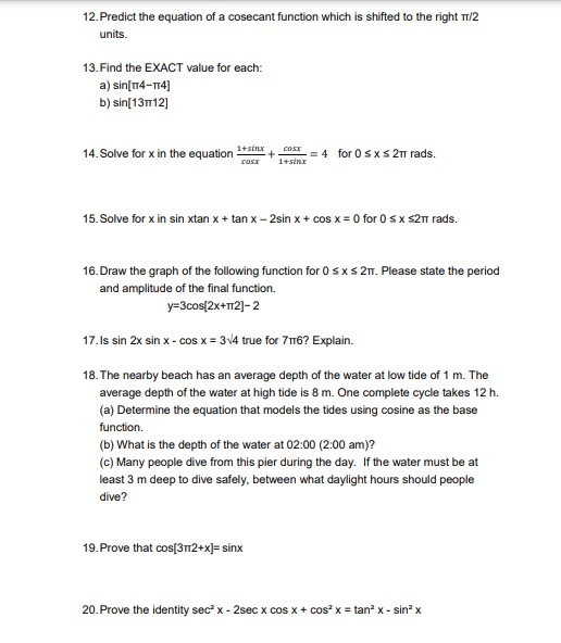 Solved Corrections to assignment in Part B: 13a) | Chegg.com
