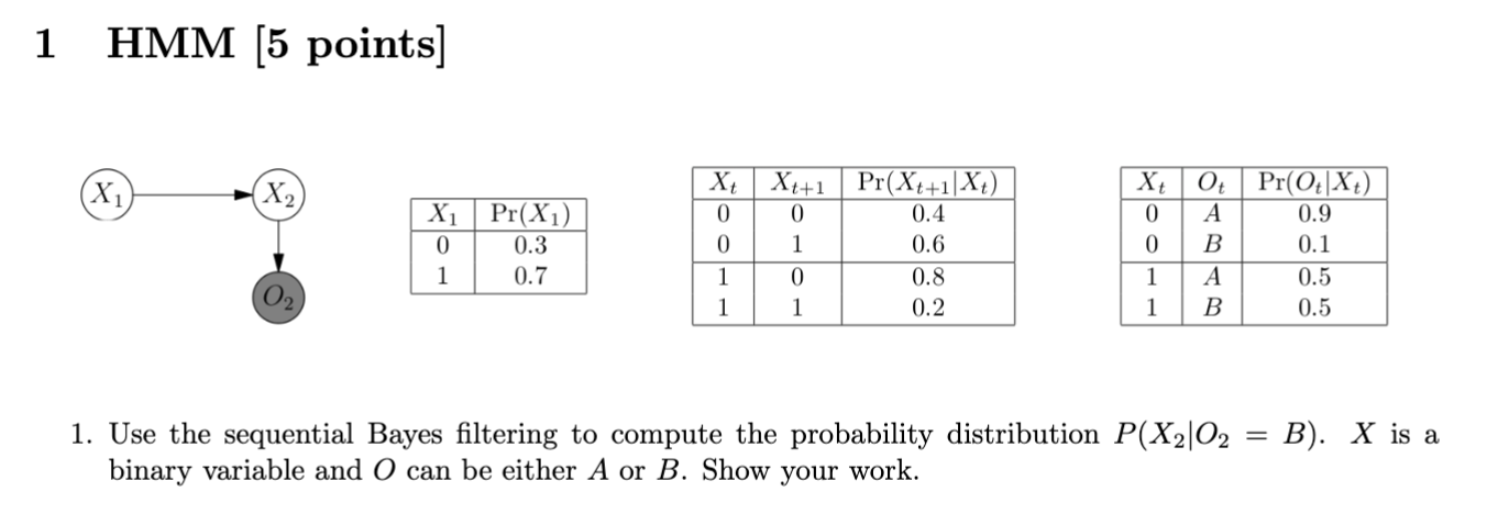 Solved Hidden Markov Model Use Sequential Bayes Filtering 8006