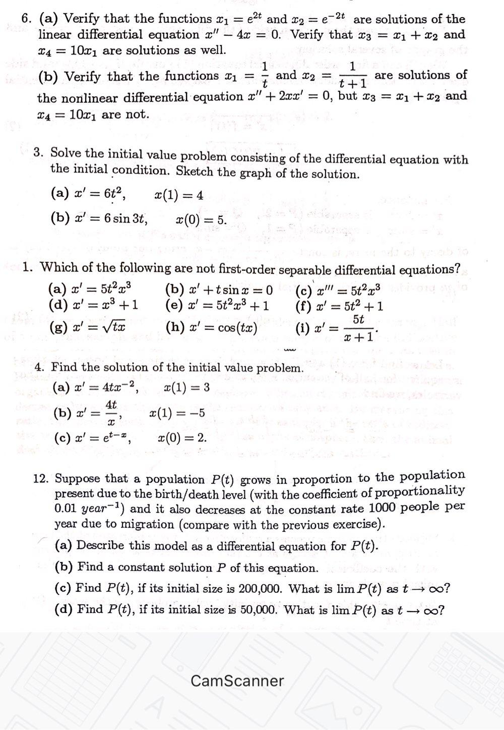 Solved 6. (a) Verify that the functions Xı = e2t and x2 = | Chegg.com