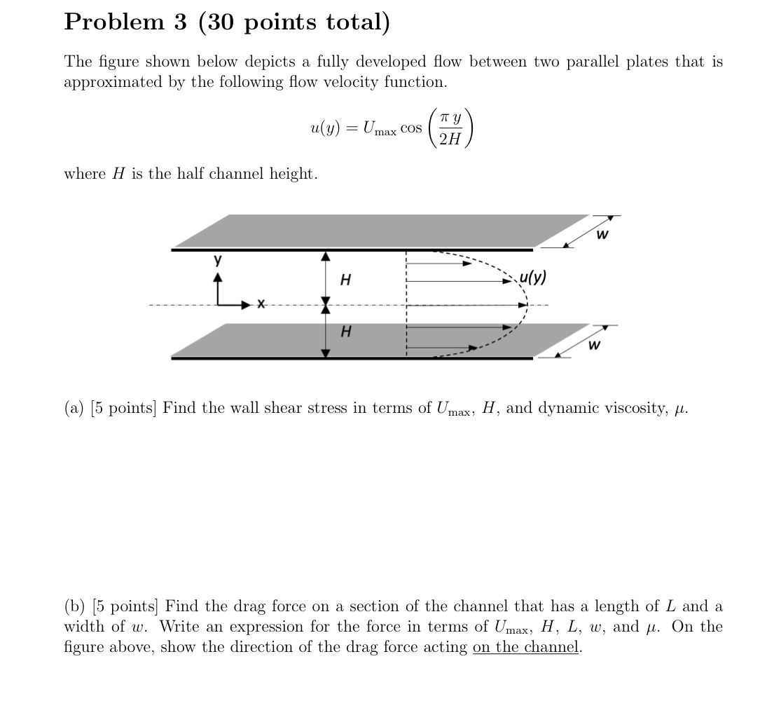 Solved The figure shown below depicts a fully developed flow | Chegg.com