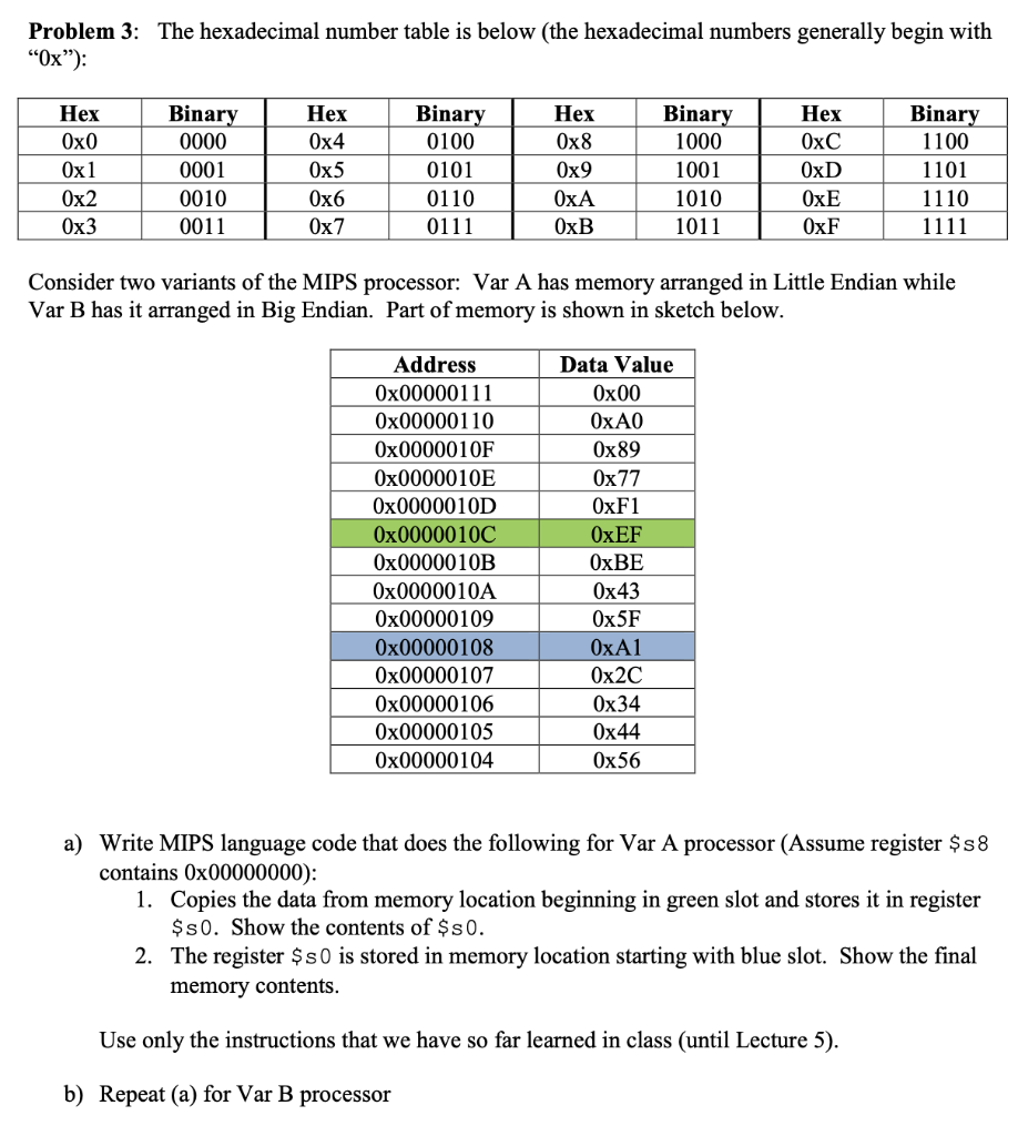 a) Write MIPS language code that does the following | Chegg.com