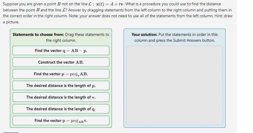 Solved Suppose you are given a point B ﻿not on the line | Chegg.com