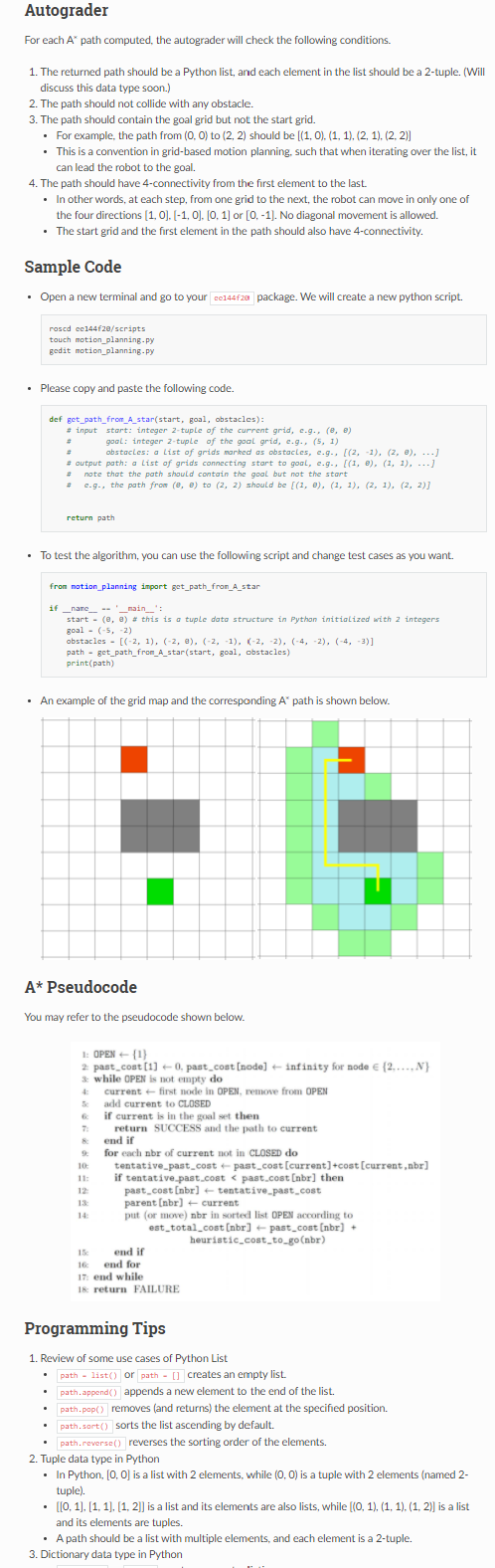 Solved Autograder For each A path computed, the autograder | Chegg.com