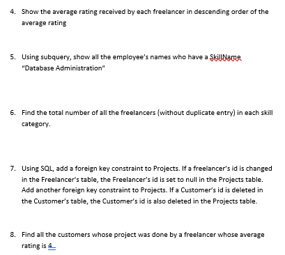 Solved 3. SQL queries (40 points total, 5 points each query) | Chegg.com
