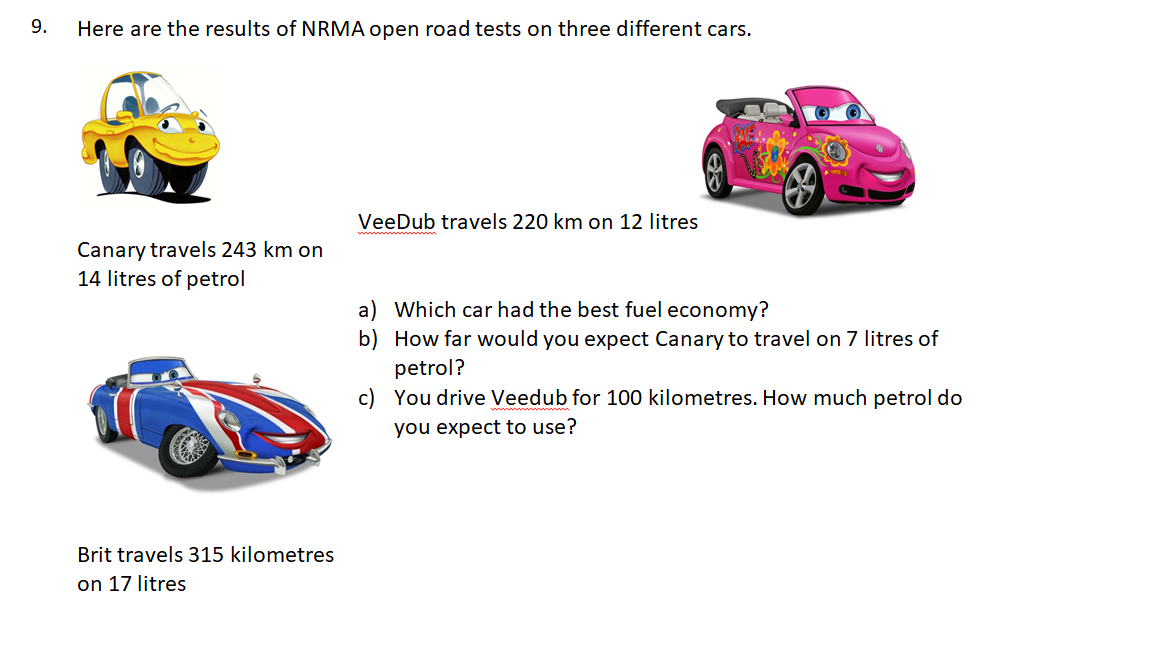 Solved 9. Here are the results of NRMA open road tests on | Chegg.com