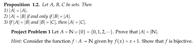 Solved Proposition 1.2. Let A,B,C be sets. Then 1) ∣A∣=∣A∣ | Chegg.com