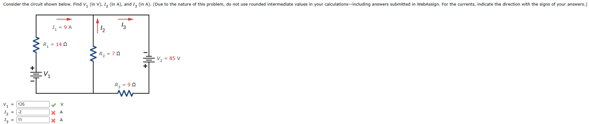 Solved Consider the circuit shown below. Find V1 (in V), I2 | Chegg.com