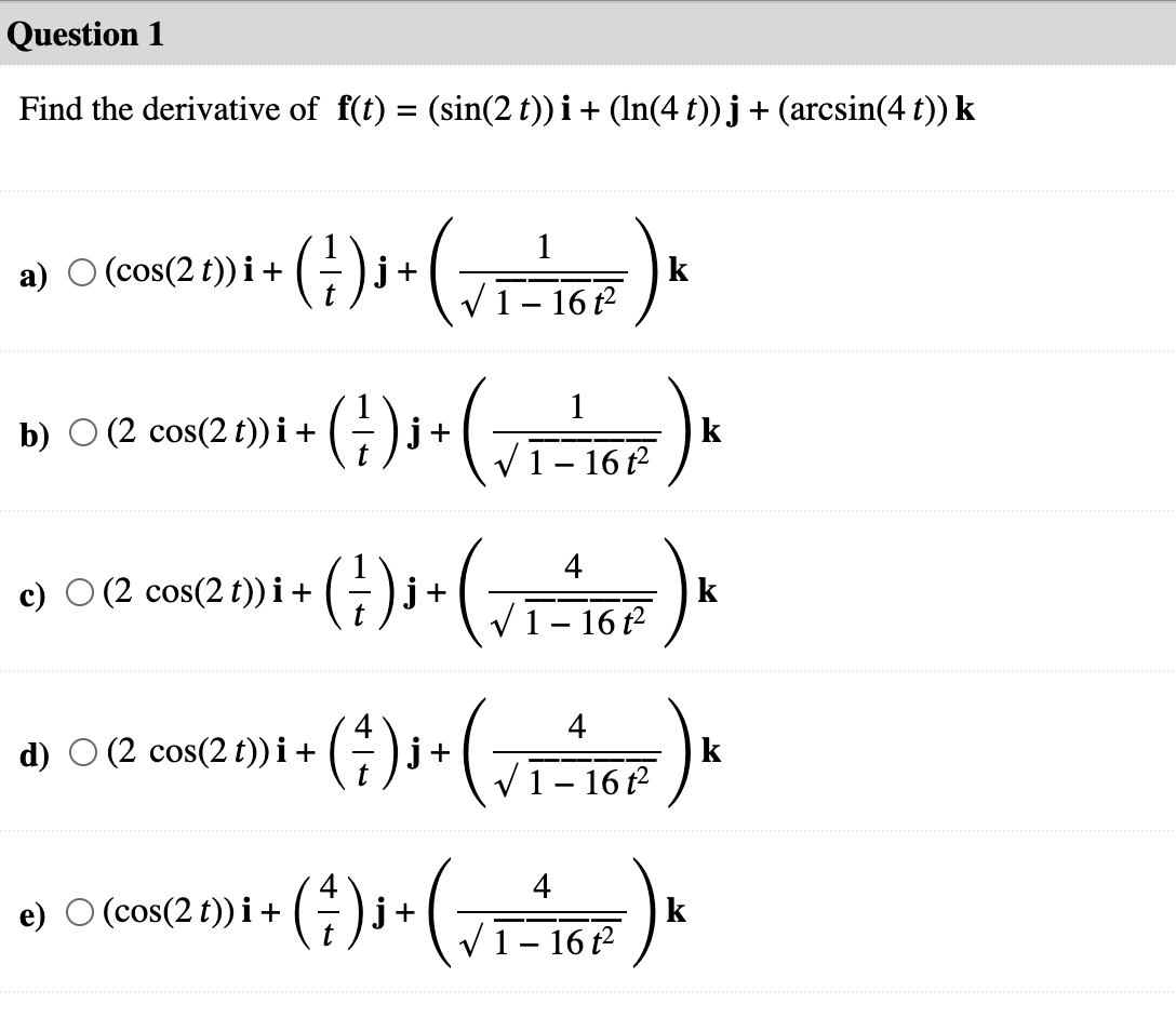 Solved Find the derivative of | Chegg.com