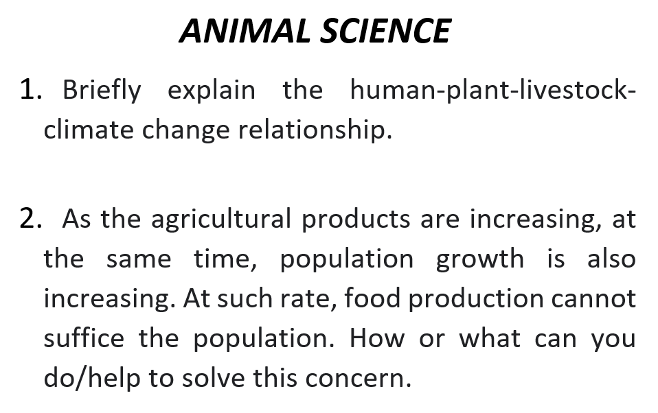 Solved ANIMAL SCIENCE 1. Briefly explain the | Chegg.com