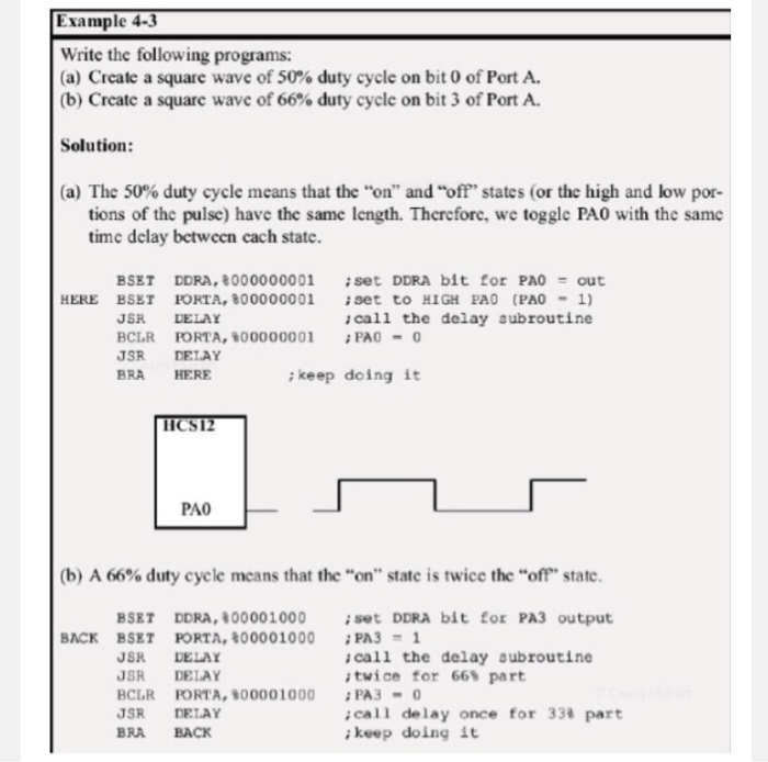 Solved (5) write a program to create a square wave of 60% | Chegg.com