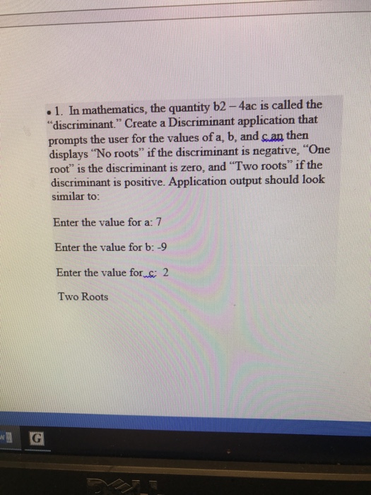 solved-1-in-mathematics-the-quantity-b2-4ac-is-called-the-chegg