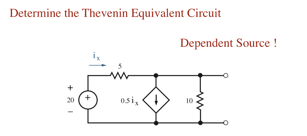 Solved Determine the Thevenin Equivalent Circuit Dependent | Chegg.com