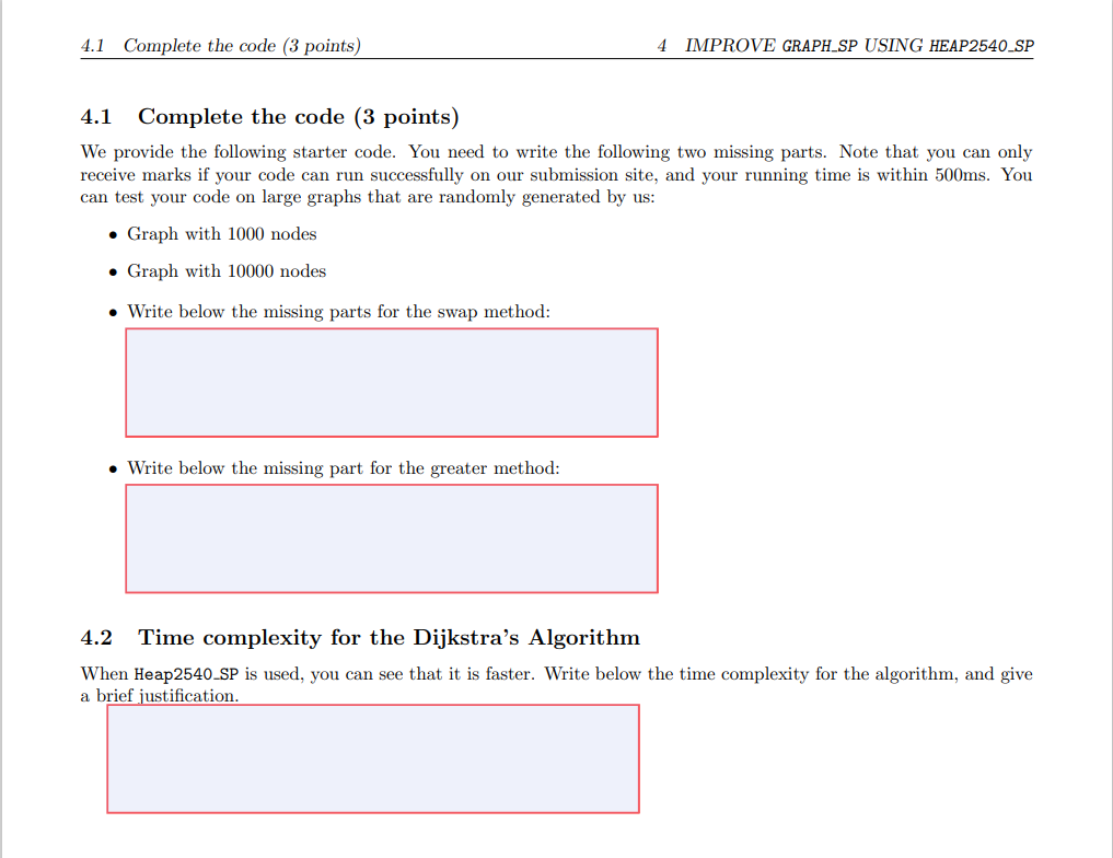 We provide the following starter code. You need to | Chegg.com