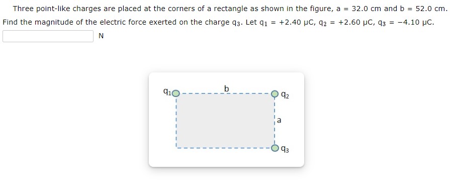 Solved Three point-like charges are placed at the corners of | Chegg.com