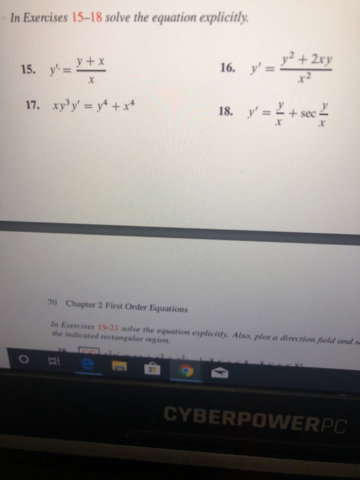 Solved In Exercises 15-18 solve the equation explicitly. 16. | Chegg.com