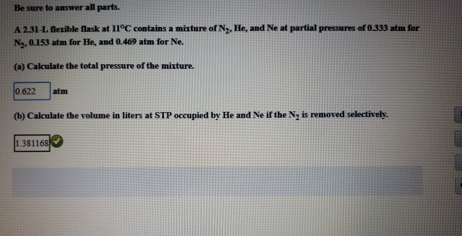 Solved Be sure to answer all parts. A 2.31-L flexible flask | Chegg.com