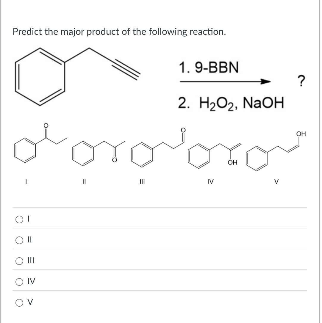 Predict the major product of ﻿the following | Chegg.com