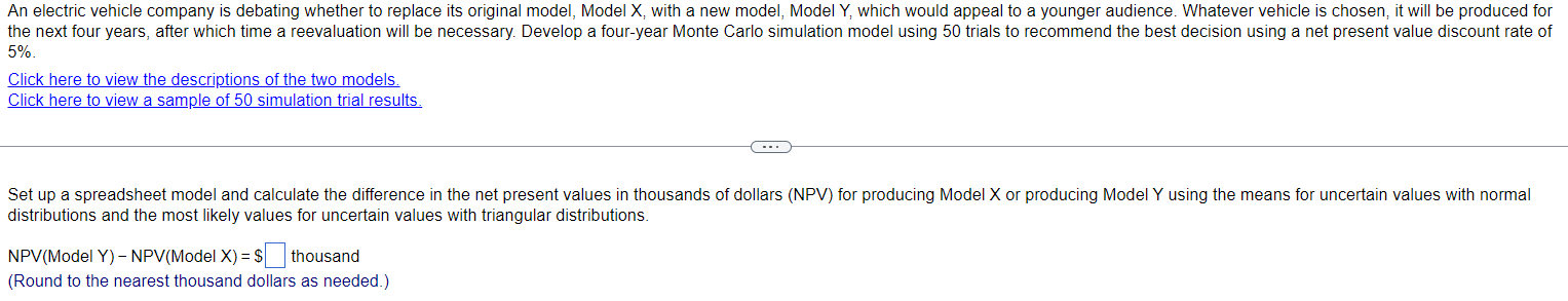 Solved Model descriptions Model Y has passed through the | Chegg.com