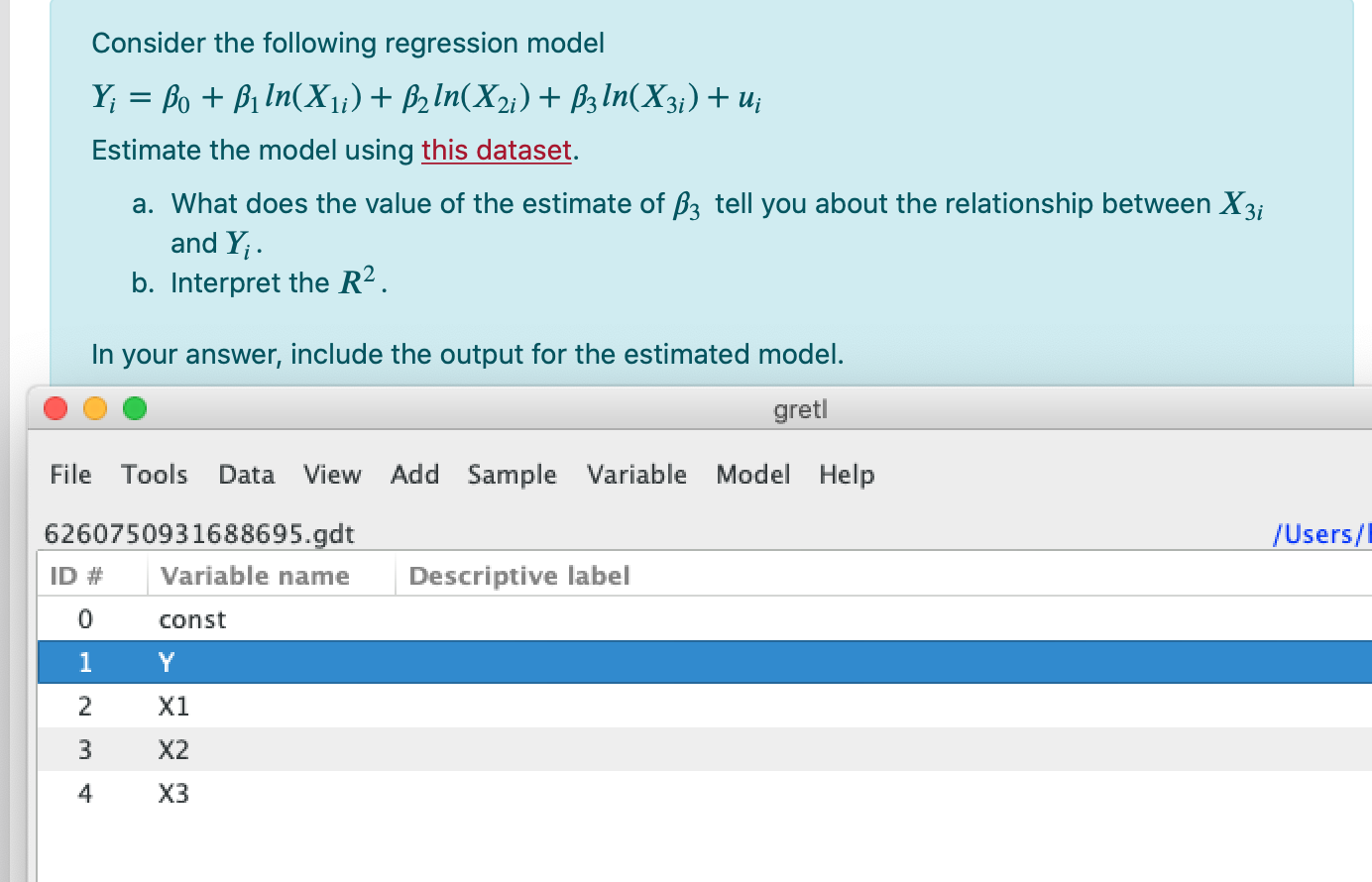 Consider the following regression model Y; = Bo + | Chegg.com