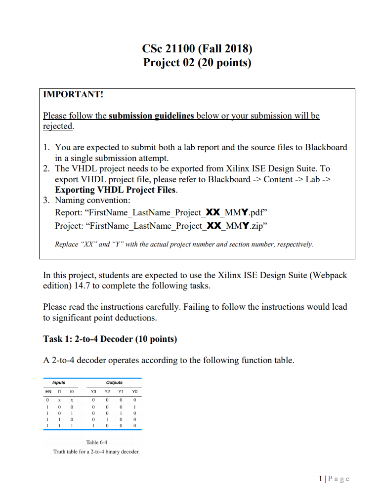 Solved CSc 21100 (Fall 2018) Project 02 (20 points) | Chegg.com
