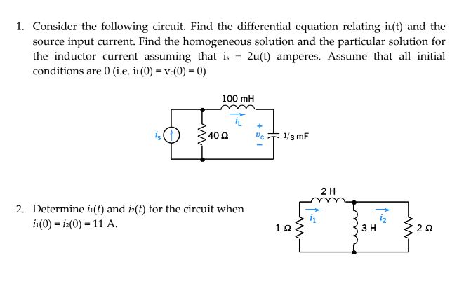 Solved 1. Consider the following circuit. Find the | Chegg.com