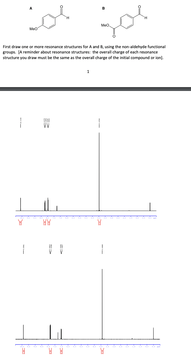 Solved First draw one or more resonance structures for A and | Chegg.com