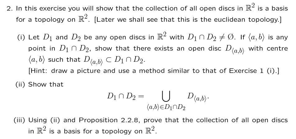 Solved 2. In this exercise you will show that the collection | Chegg.com