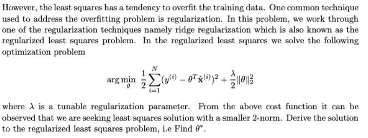 Solved In lecture, we worked through the following least | Chegg.com