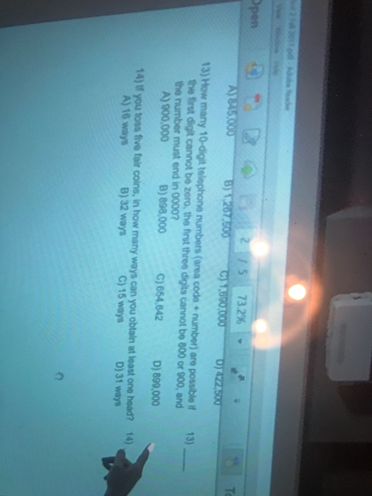 Solved 13) How many 10-digit telephone numbers (area code + | Chegg.com