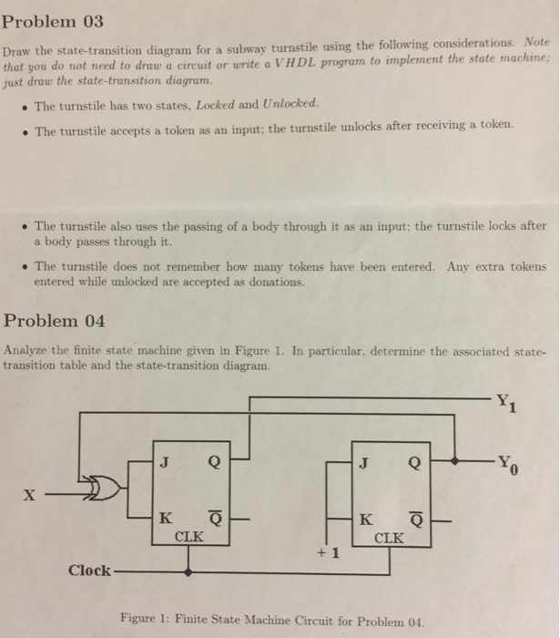 Solved Problem 01 Draw the state-transition diagram for an | Chegg.com